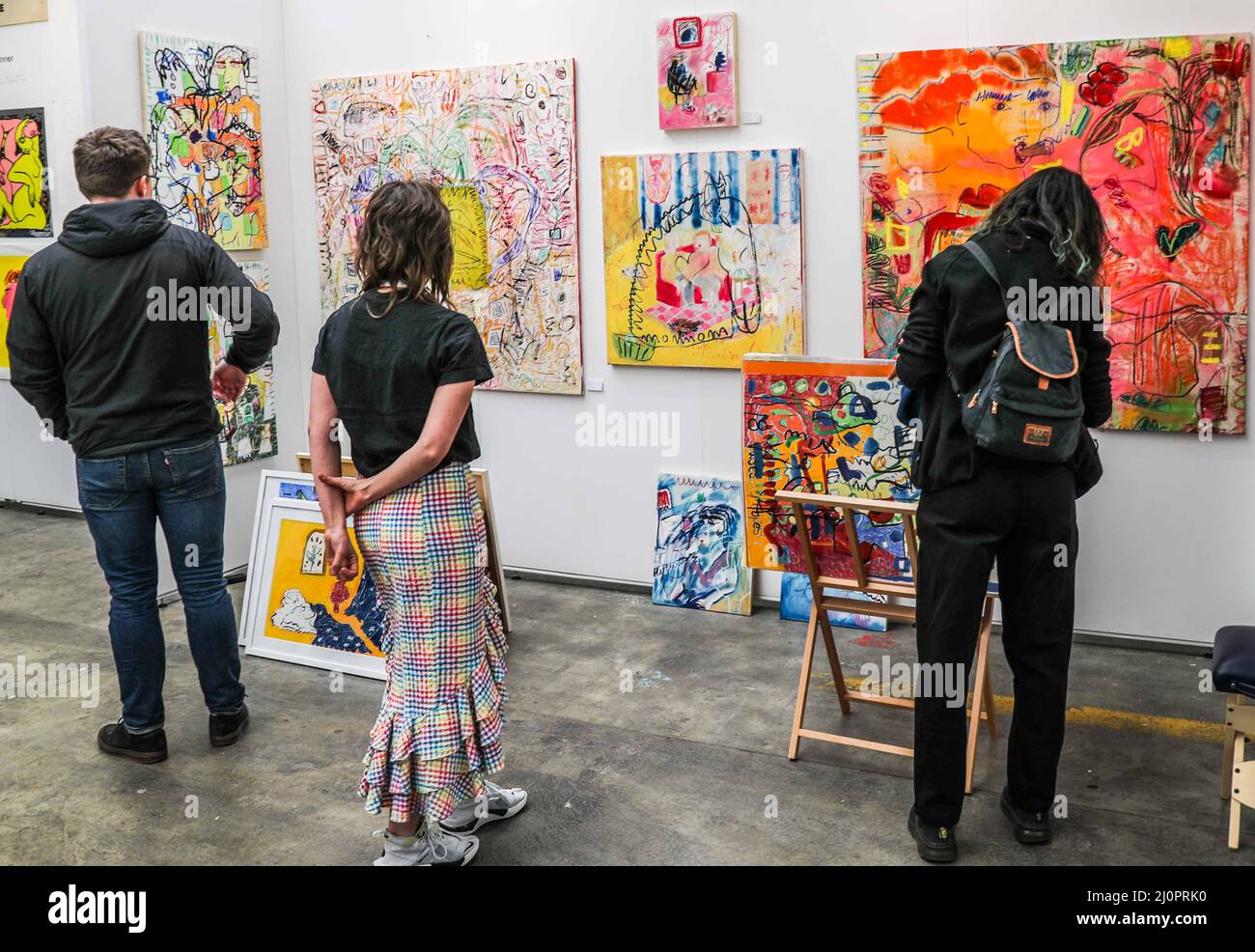 London UK 20 March 2022 . Rebecca Hardaker is a visual artist. Working ...