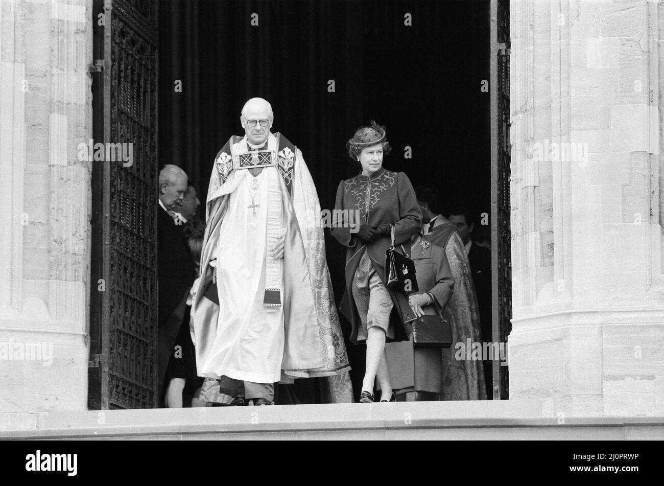 The Royal family pictured at St George's Chapel, Windsor, after the ...