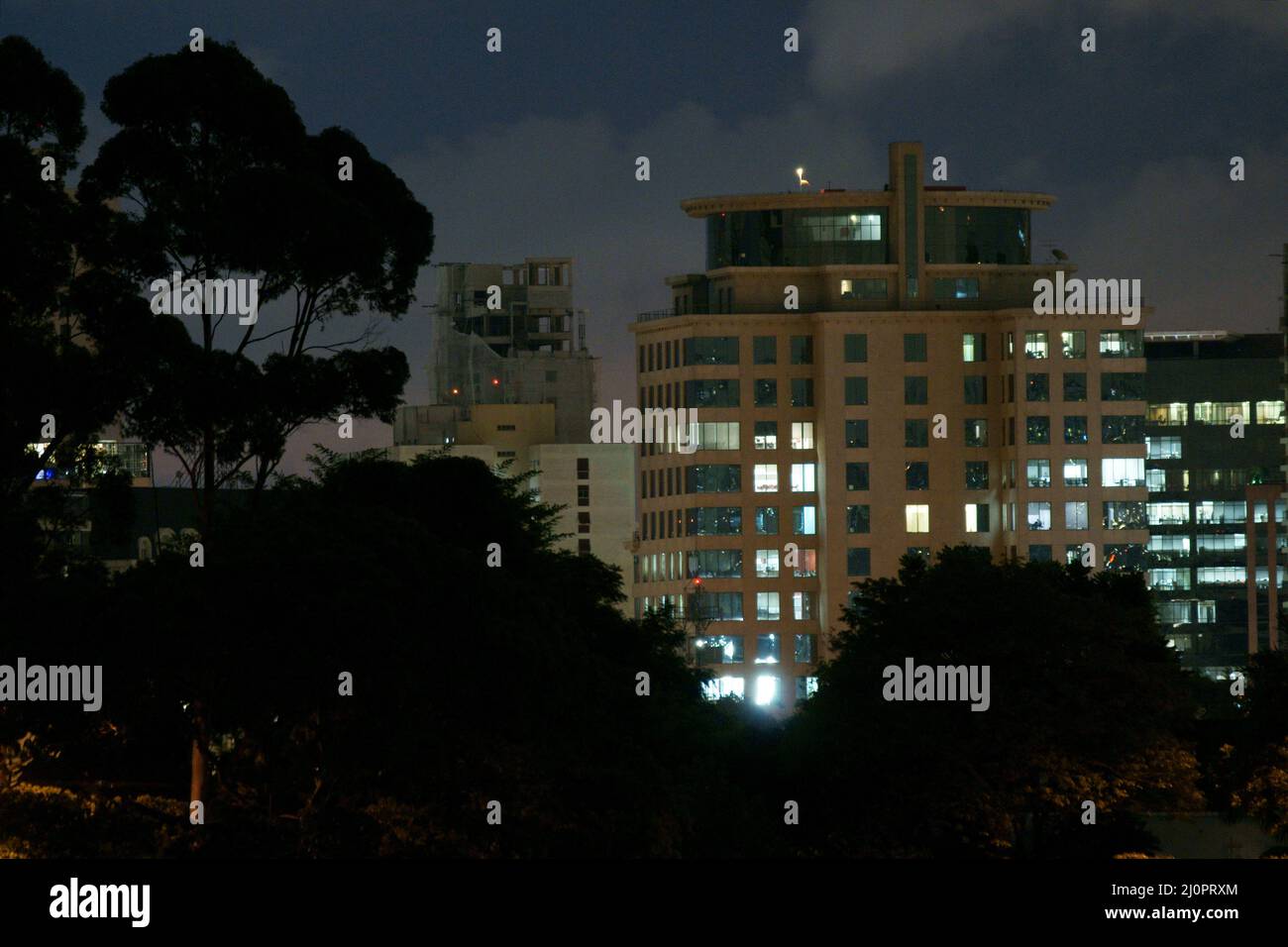 Buildings, Night, Ibirapuera Park, São Paulo, Brazil Stock Photo - Alamy