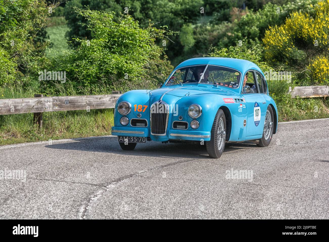 Talbot-Lago T 26 GS Berlinette 1950 old racing car in rally Mille ...