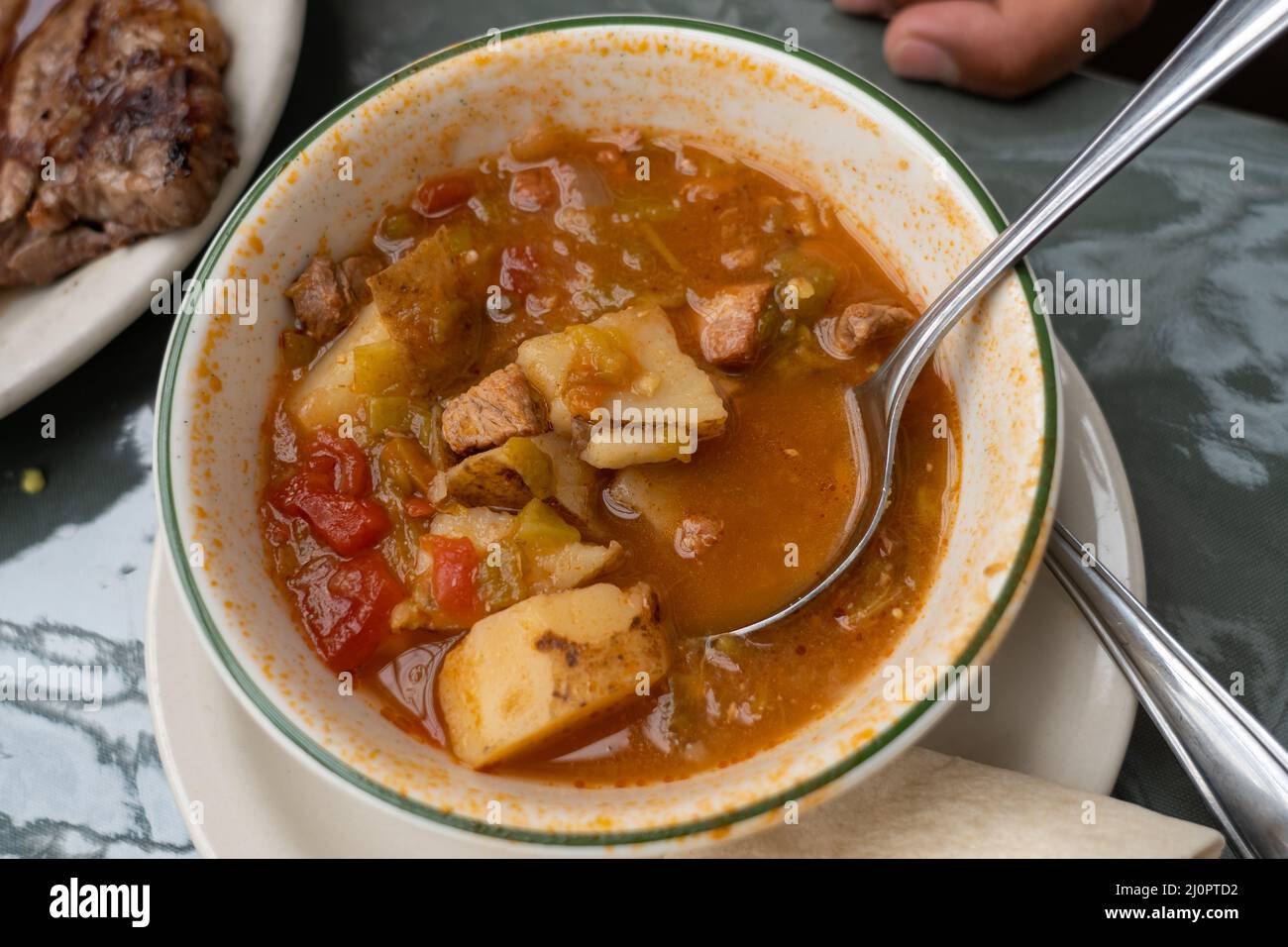 Green Chile Stew at Rancho de Chimayo Restaurante in Chimayo, Northern ...