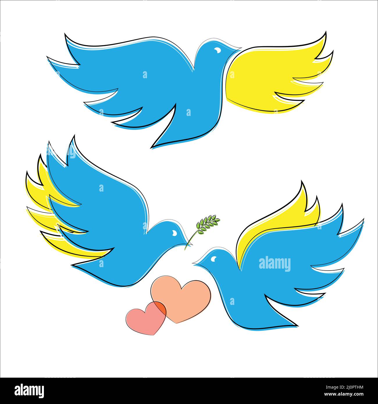 Ukraine hearts Stock Vector Images - Alamy
