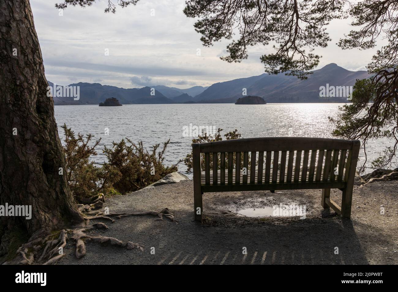 The Bench is located at Friars Crag, Derwent Water, Keswick, Lake ...