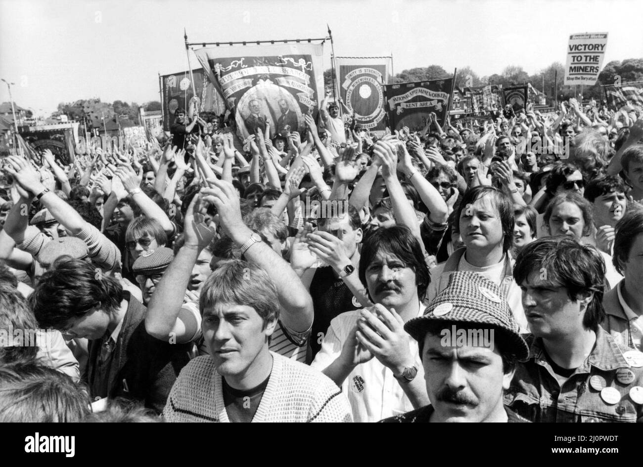 Mining strike 1984 Black and White Stock Photos & Images - Alamy