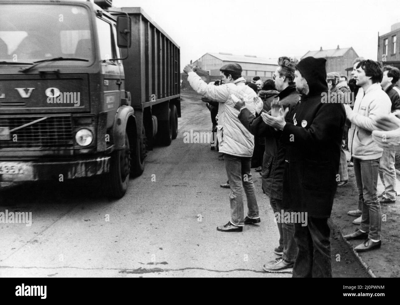 The National Miners Strike 1984 Picket on the line at Seaham Colliery ...