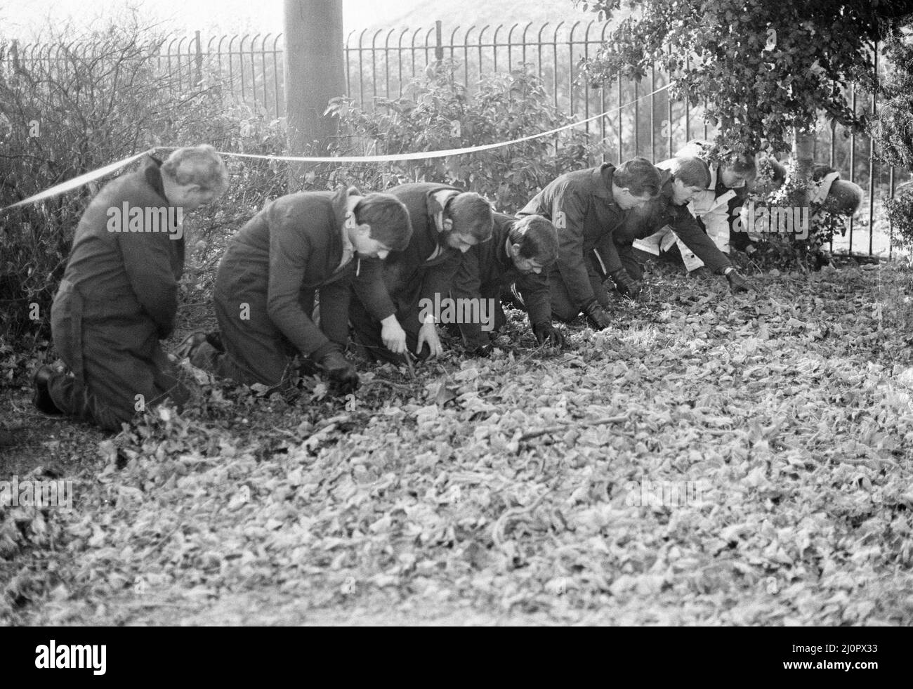 Crime Scene Police Investigation of footpath known locally as the Black ...
