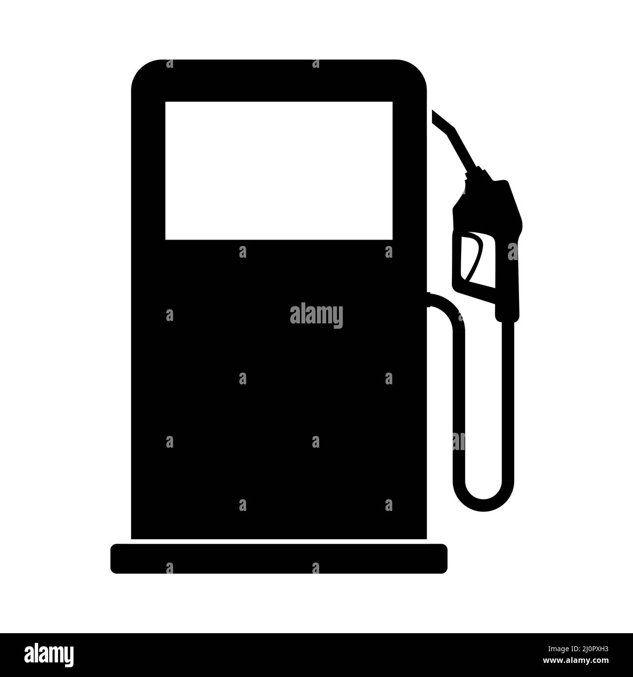 Gas station icon, nozzle isolated logo vector, pump gasoline design ...