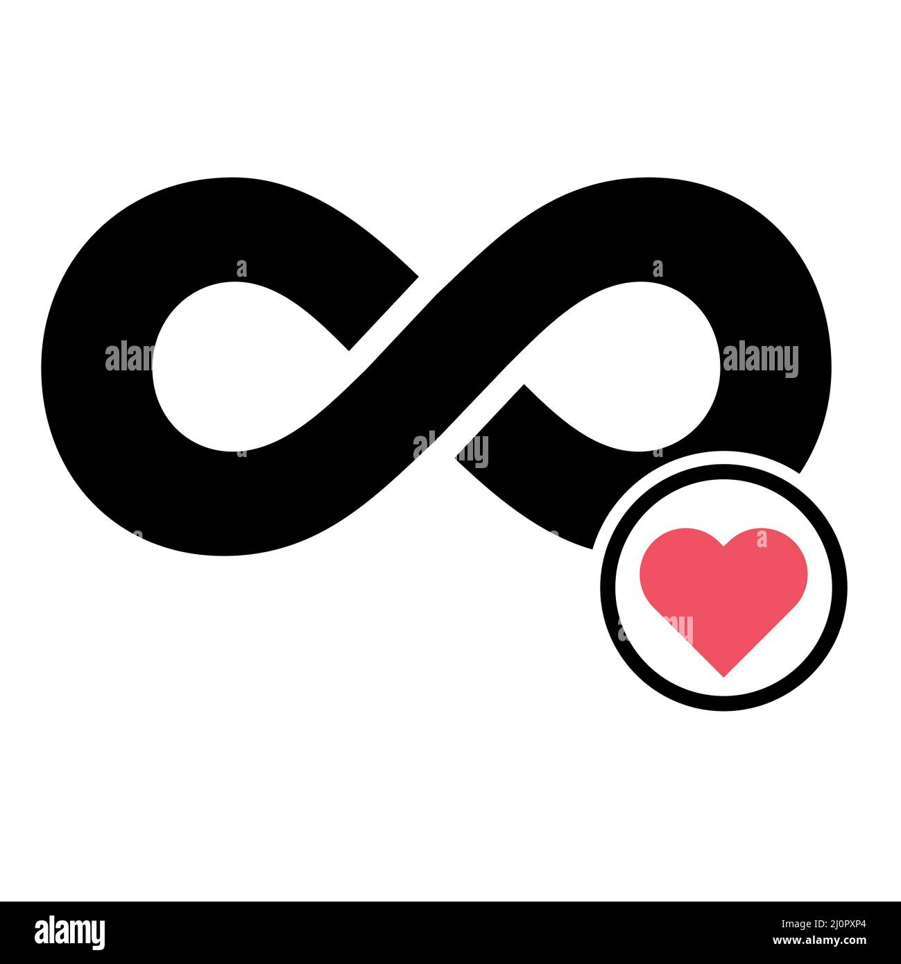 Infinity geometric icon, mathematical tattoo symbol, endless abstract ...