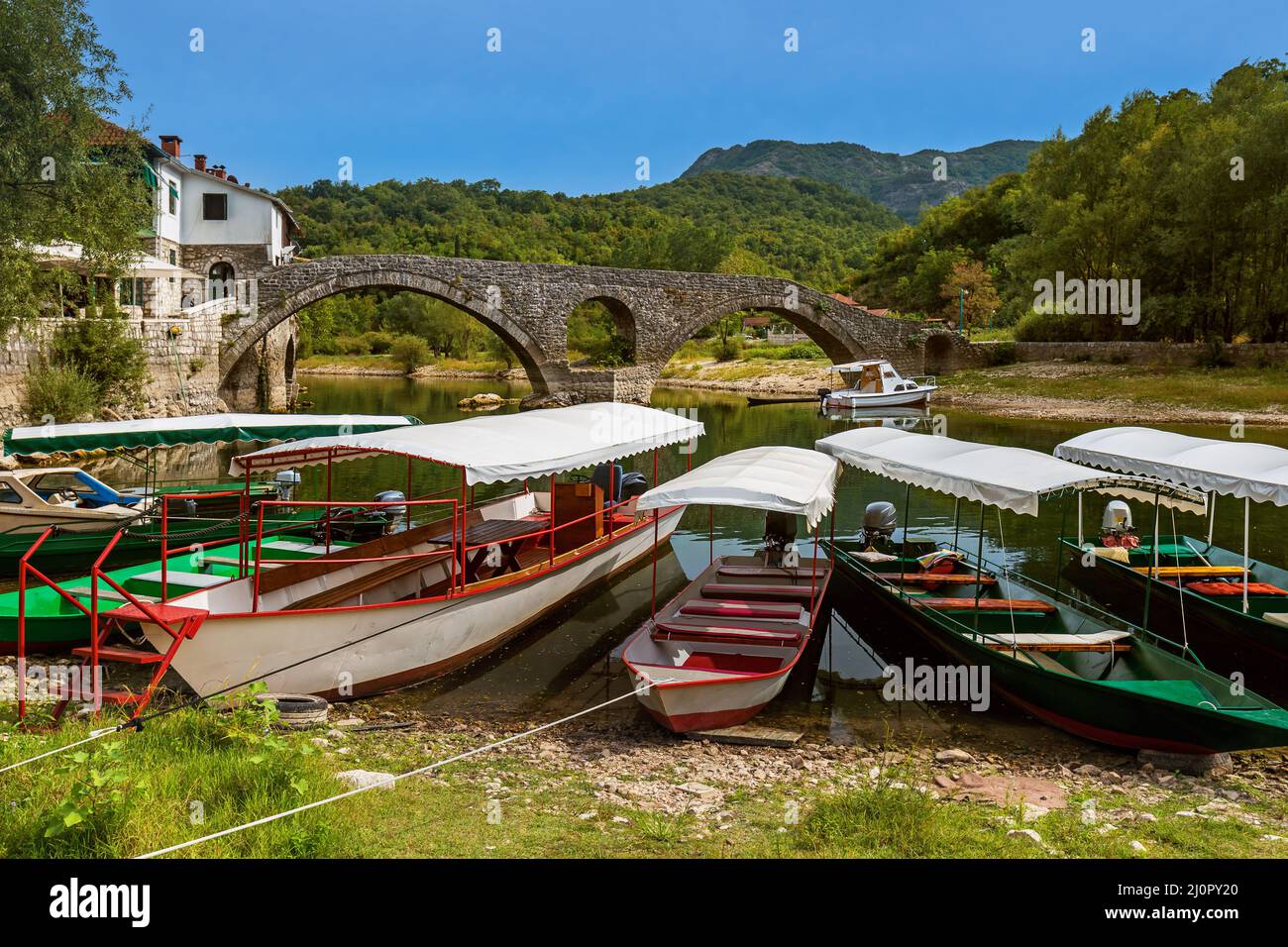 Old Bridge in Rijeka Crnojevica River near Skadar Lake - Montenegro Stock Photo - Alamy