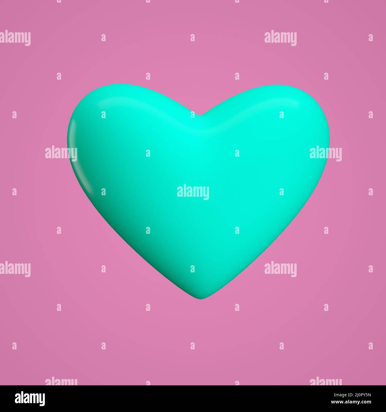 3D illustration of green heart Stock Photo - Alamy