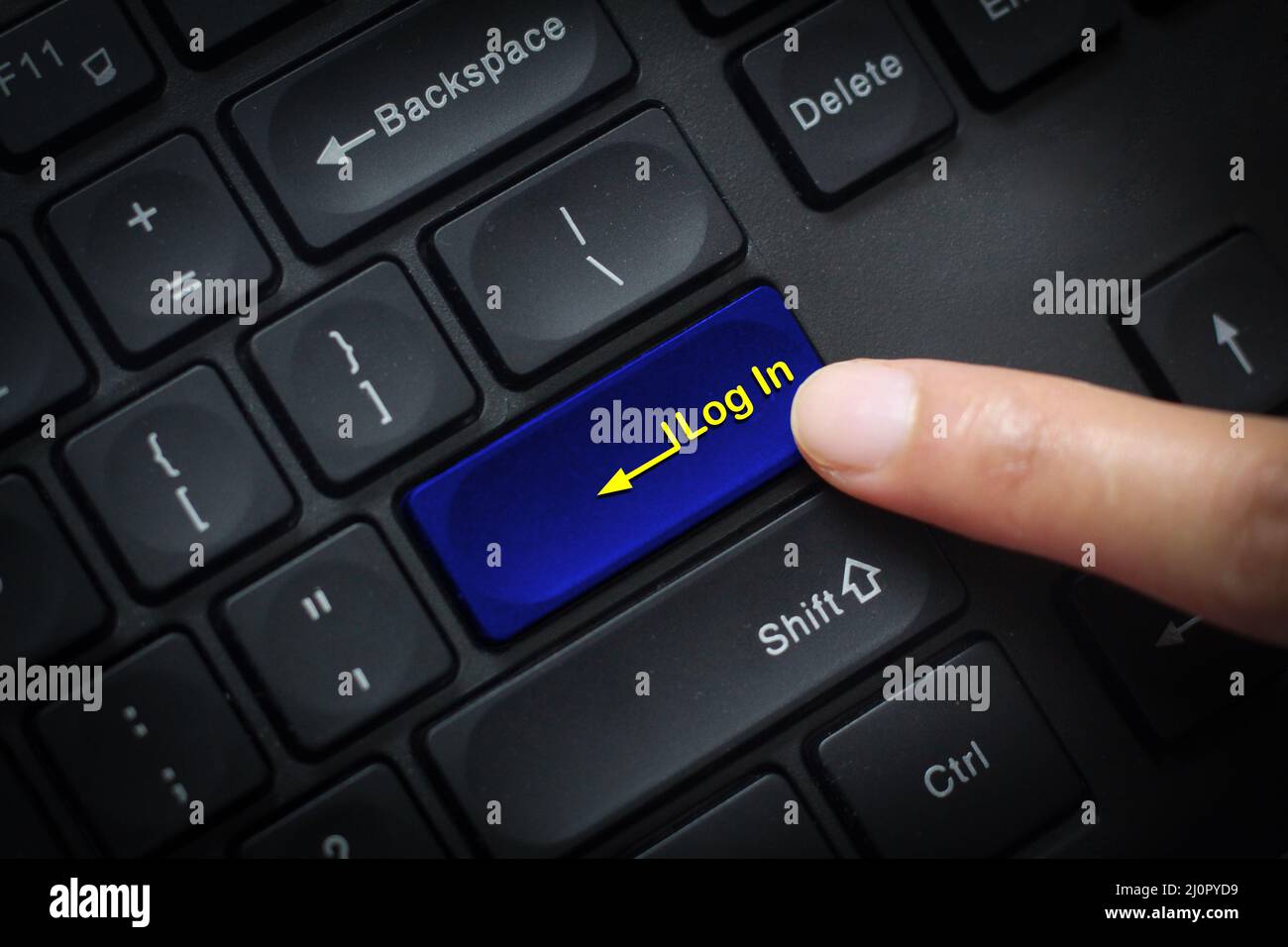 Log in button and Sign In button on keyboard Stock Photo - Alamy