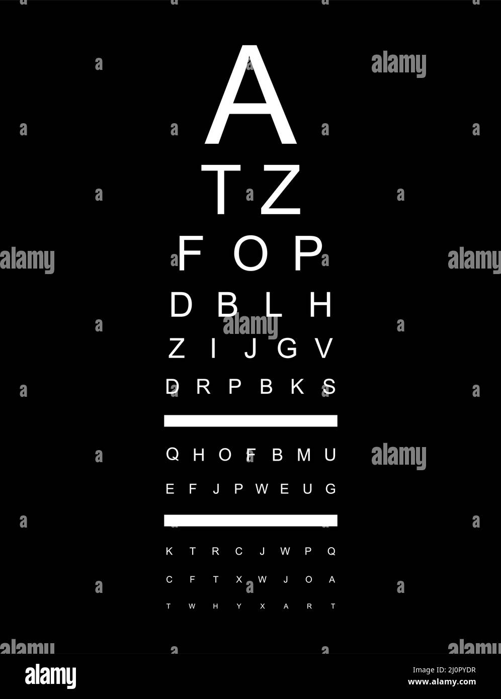 Test visual measure icon, optical chart letter symbol, optometrist ...