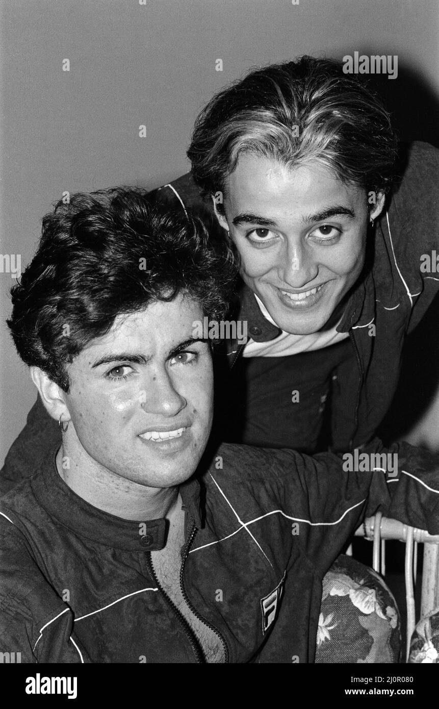 New pop sensation Wham! pictured in concert in Aberdeen, Scotland. This ...