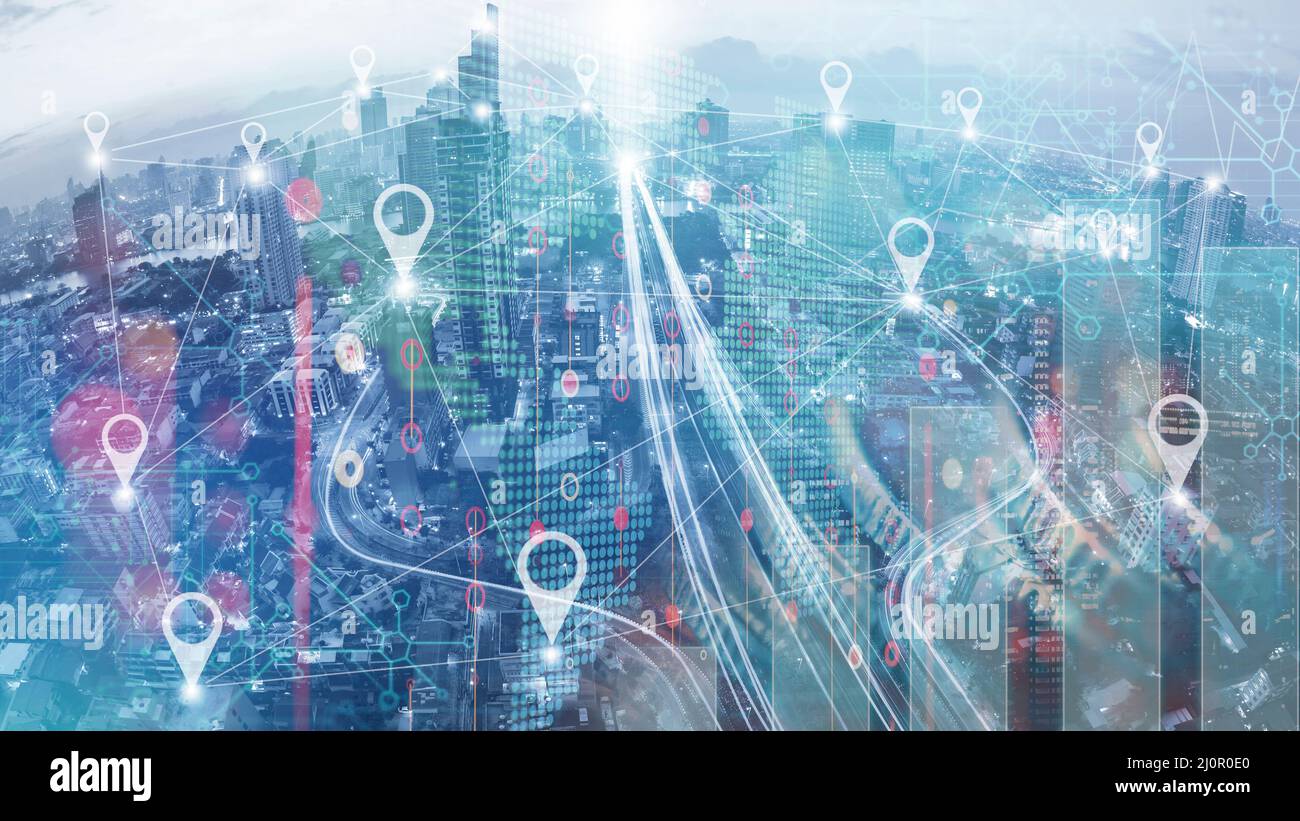 Internet of things city, data transformation, big data, IoT, data flow ...