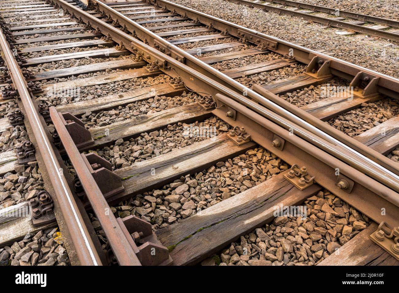 Multiple rail tracks Stock Photo - Alamy