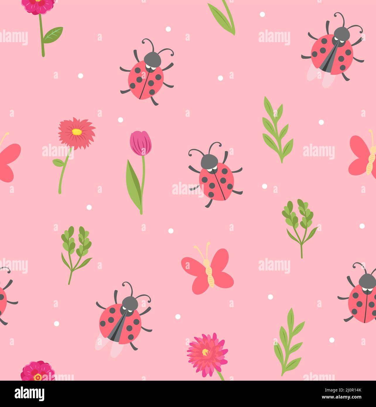 Spring seamless pattern with flowers and vector Stock Vector Image ...