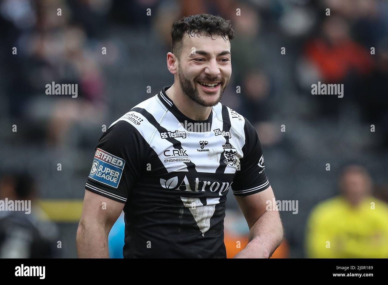 Jake Connor #1 of Hull FC smiles during the game Stock Photo - Alamy