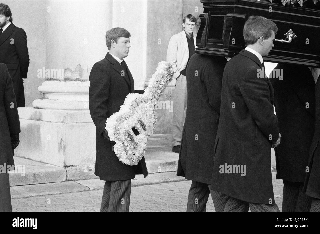 The funeral of singer Billy Fury, St Johns Wood Church. Billy, 42, died ...