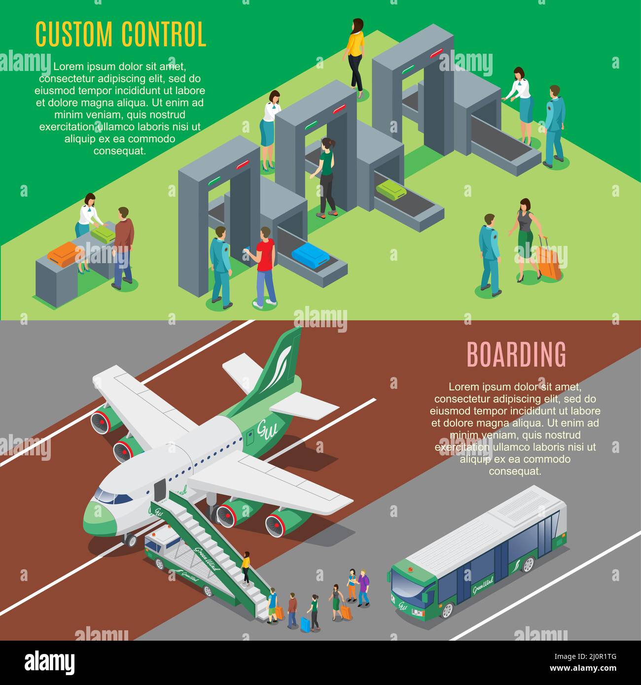 Airplane Boarding Ramp Stock Vector Images - Alamy