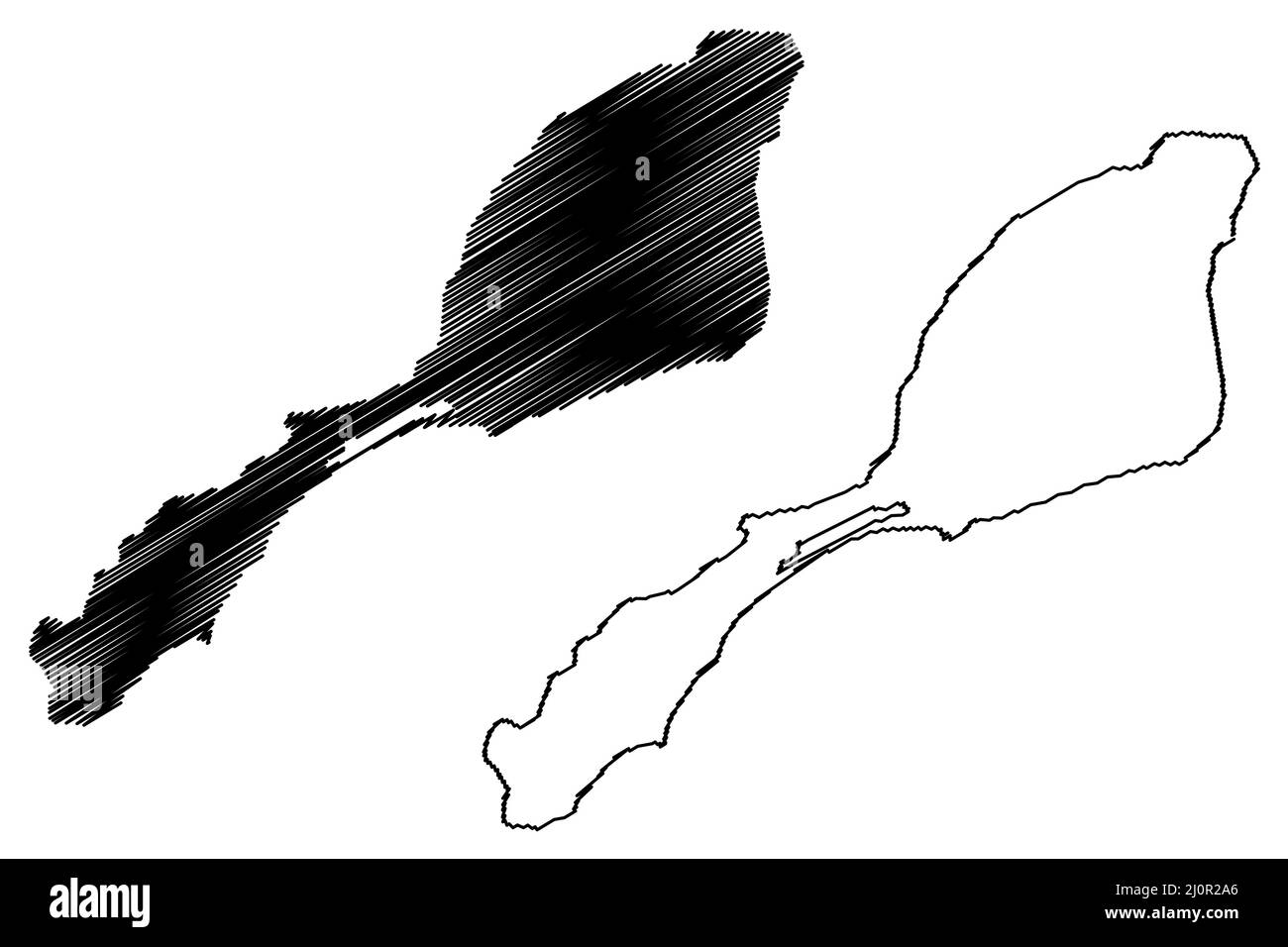 Jan Mayen island (Kingdom of Norway) map vector illustration, scribble ...