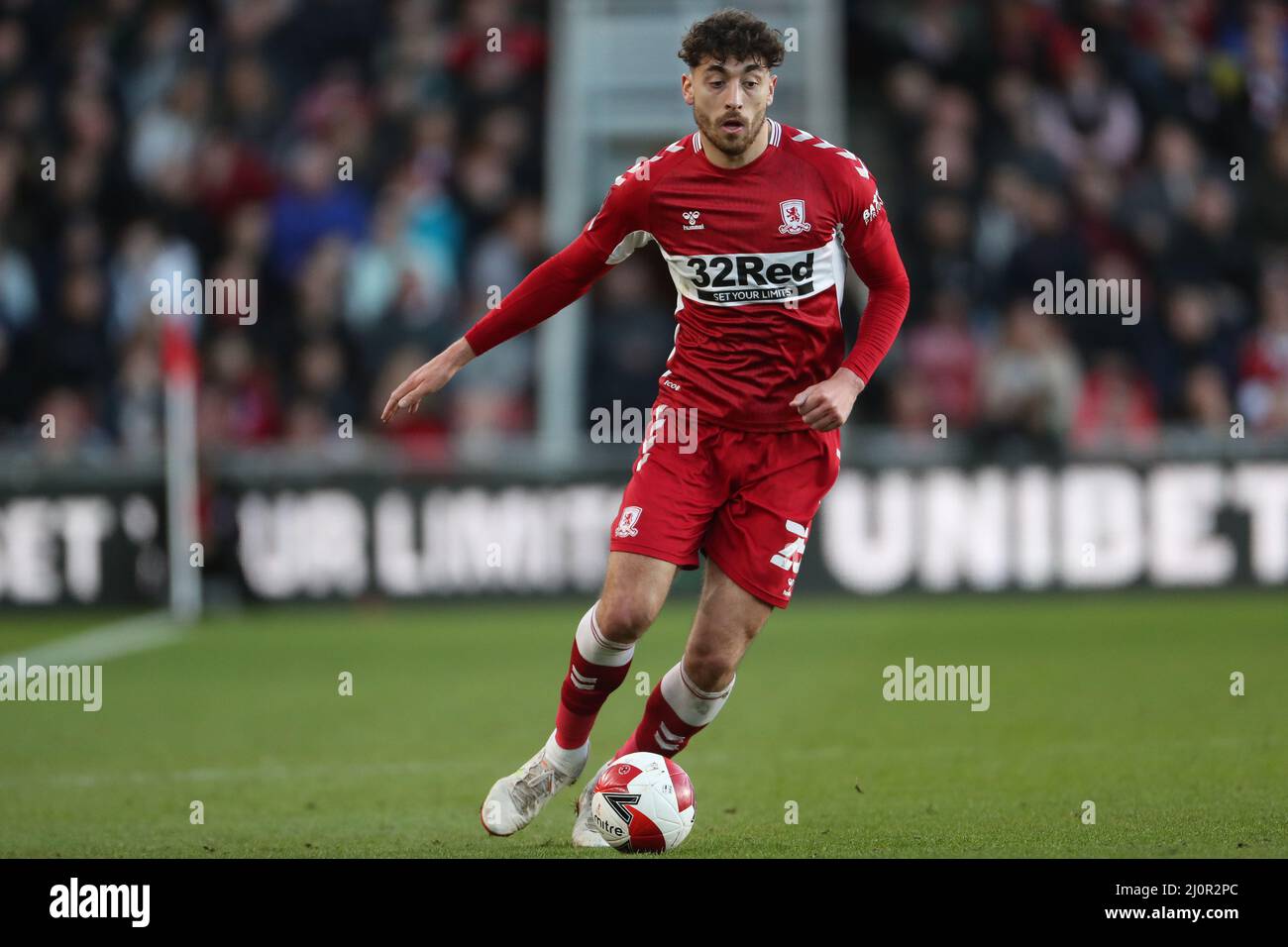 MIDDLESBROUGH, UK. MAR 19TH Matt Crooks of Middlesbrough during the FA ...