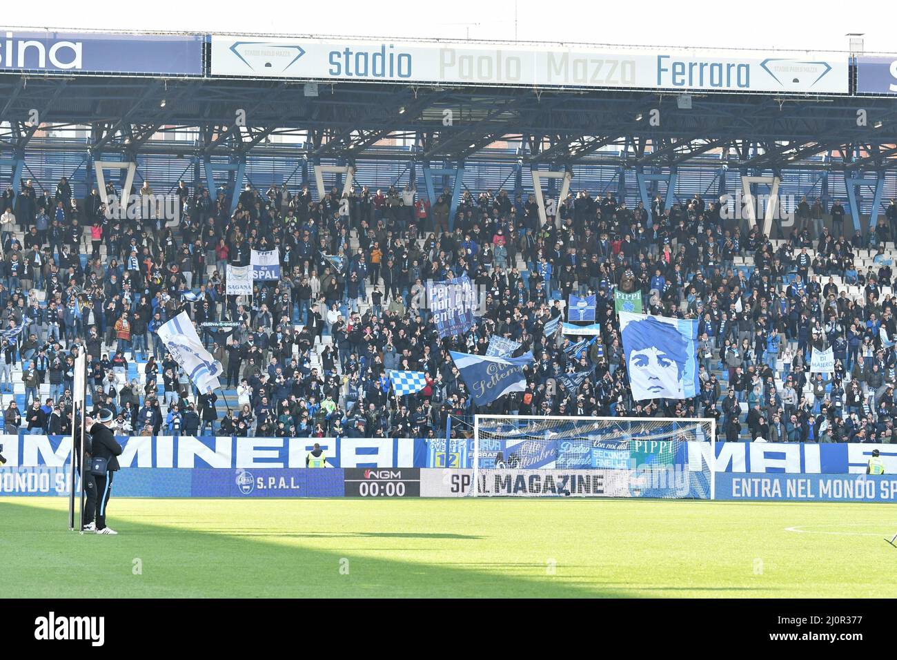 Stadio Paolo Mazza, Ferrara, Italy, March 20, 2022, supporter spal ...