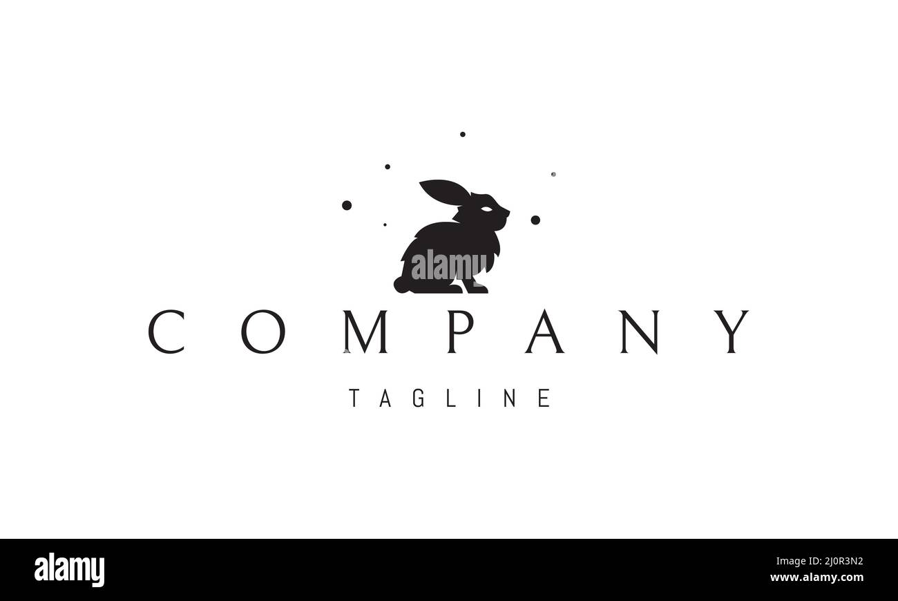 Vector logo on which an abstract image of a rabbit against the ...