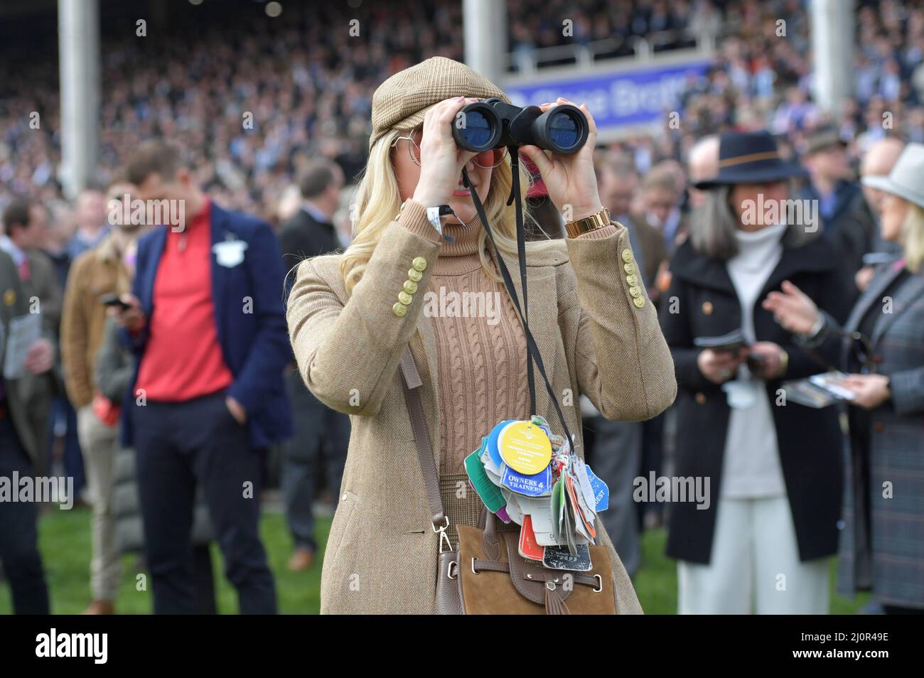 Day 1 of the Cheltenham Festival at Cheltenham Racecourse. Crowds ...