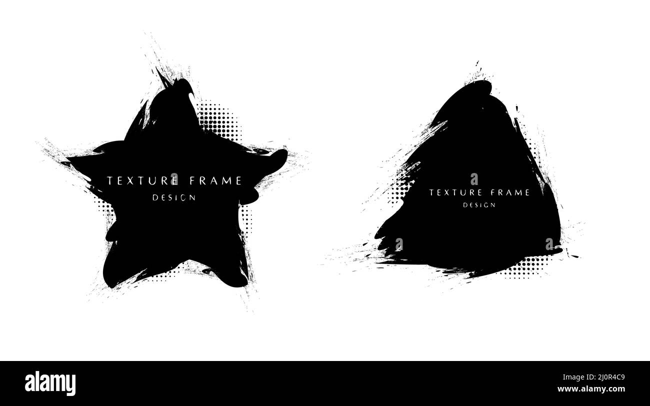 Abstract set of grunge frame decorative artwork template design ...