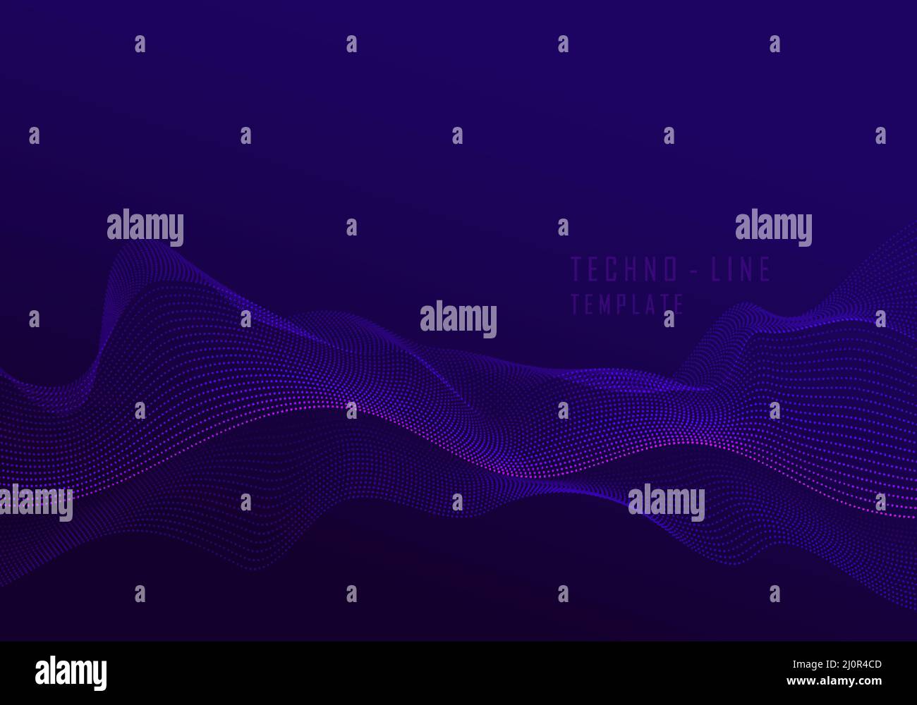 Abstract technology design of dot particles wavy style background. Well organized object for use ...