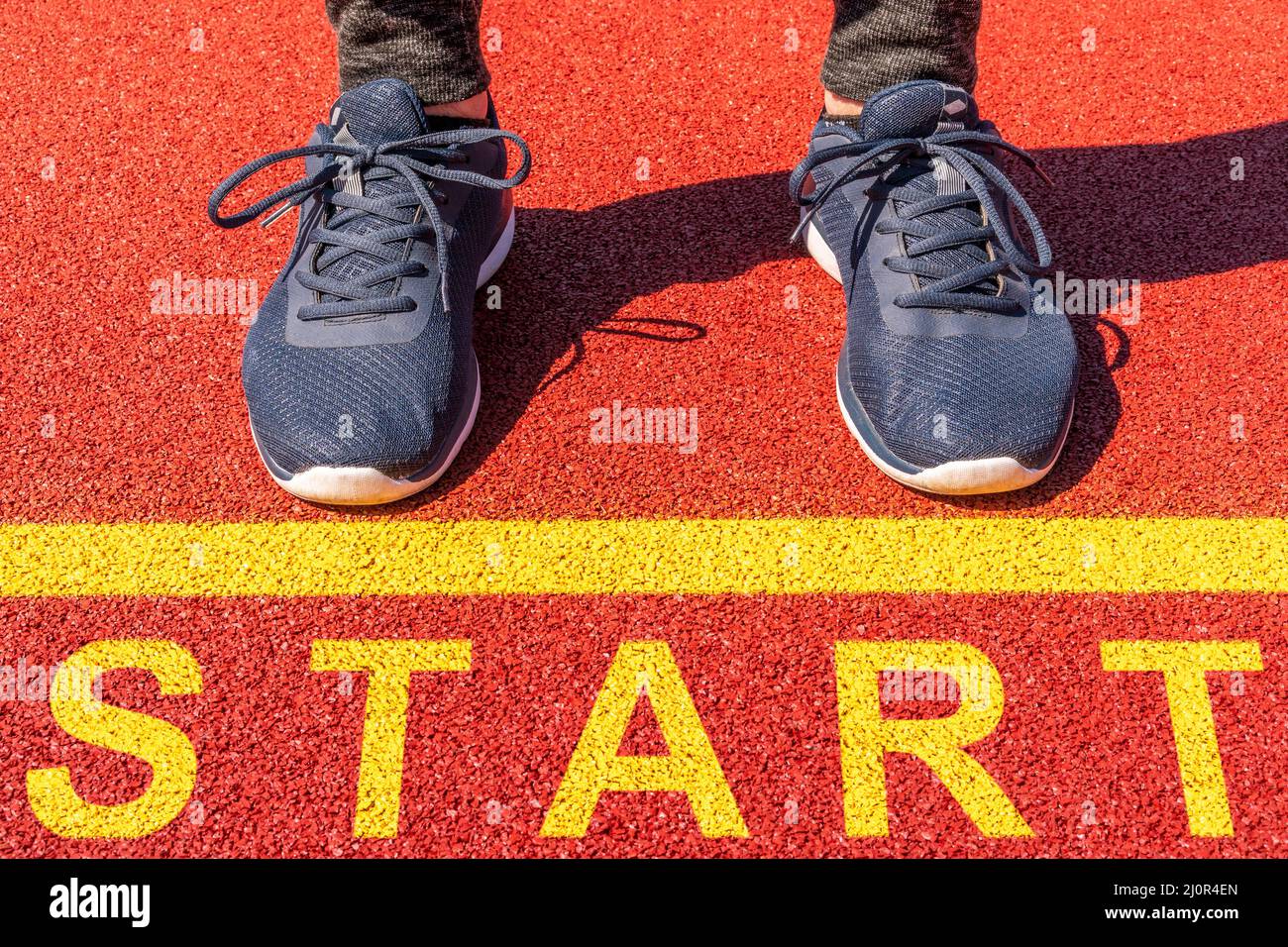 Feet at the start line Stock Photo - Alamy