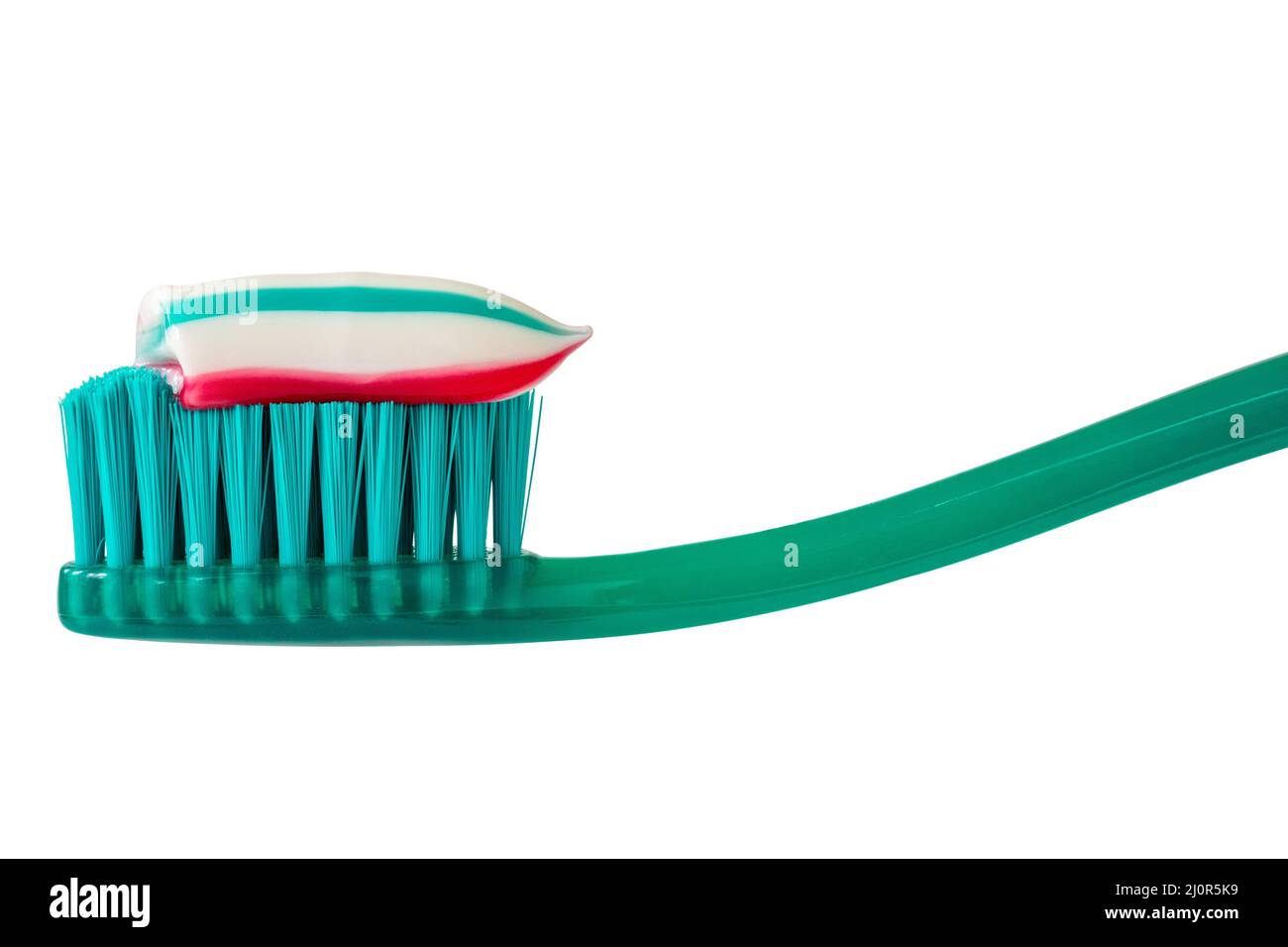 Toothbrush and toothpaste isolated on white Stock Photo - Alamy
