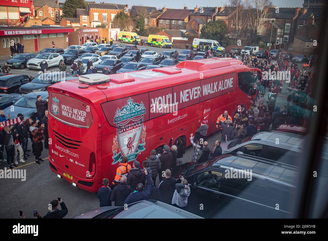 Liverpool team bus hi-res stock photography and images - Alamy