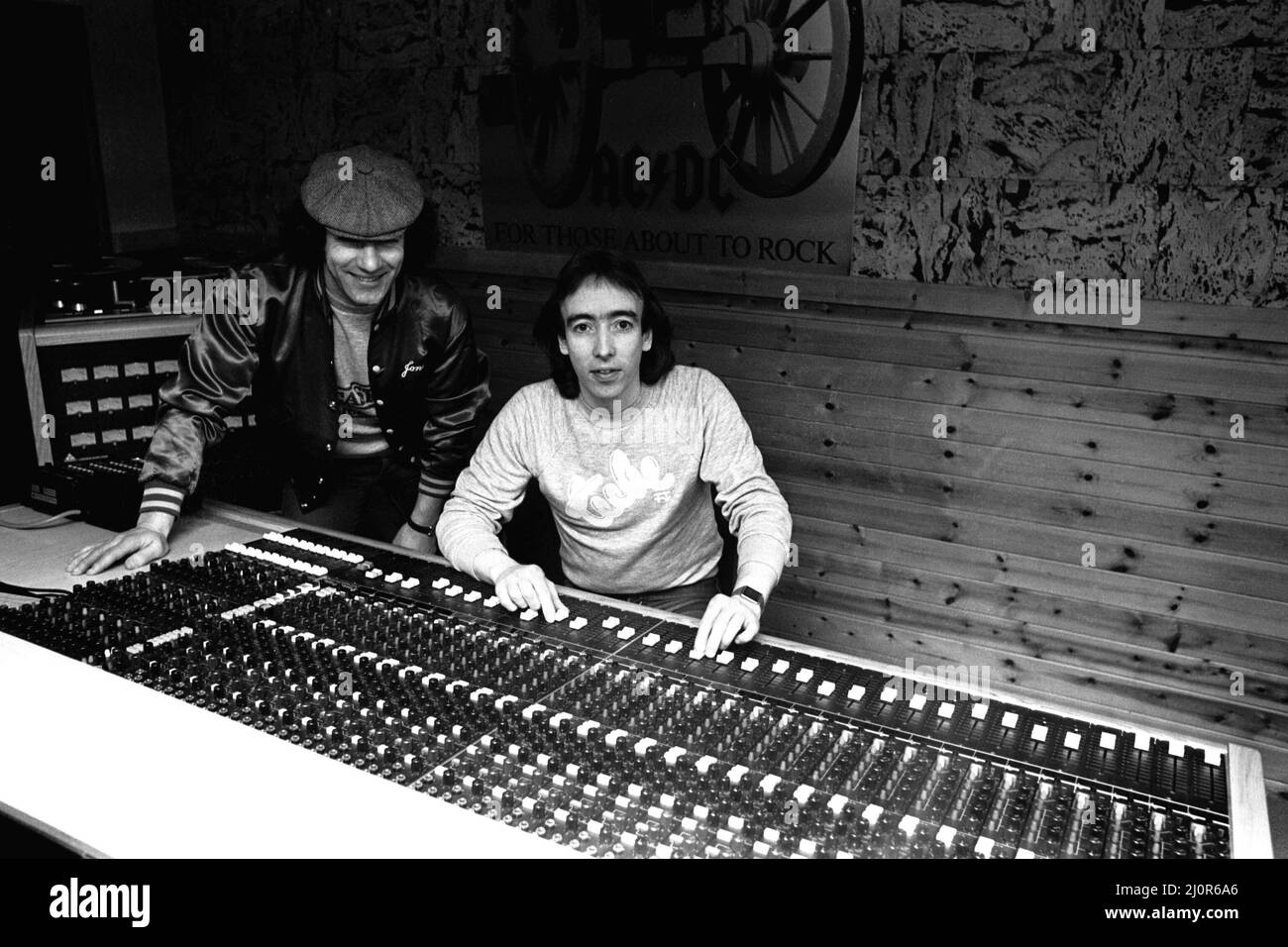 Brian Johnson, lead singer of the rock group AC/DC, with John Craig at ...