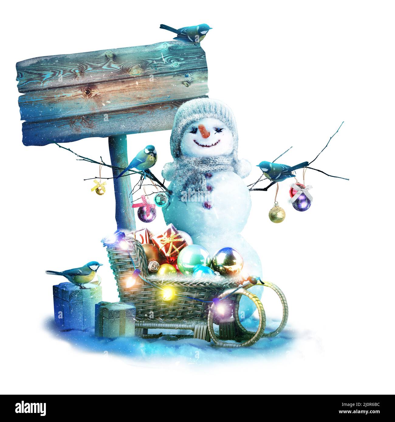 Snowflake new year card Cut Out Stock Images & Pictures - Alamy