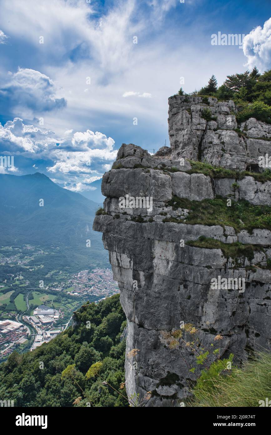 panorama of Monte Cengio on the Asiago plateau, in Italy. Tragic ...