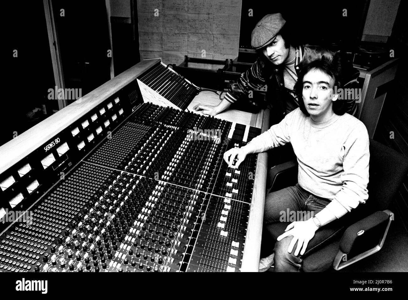 Brian Johnson, lead singer of the rock group AC/DC, with John Craig at ...
