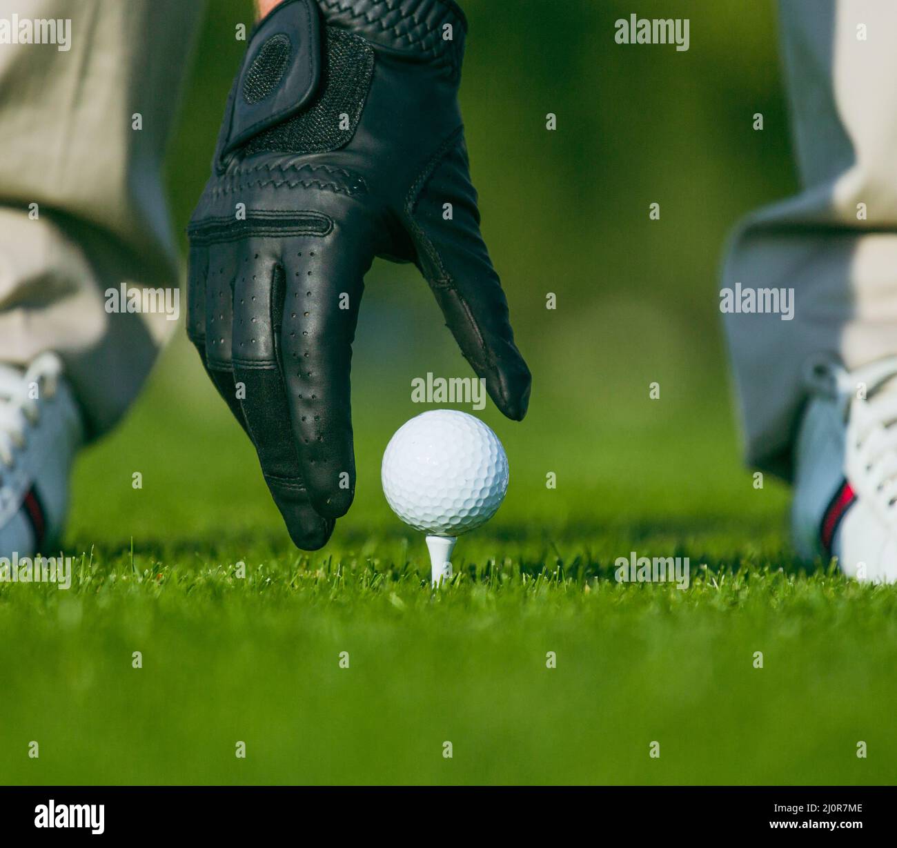 Golf ball in middle lawn hi-res stock photography and images - Alamy