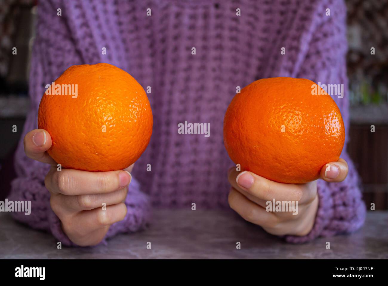 Female hand holding fruit hi-res stock photography and images - Alamy