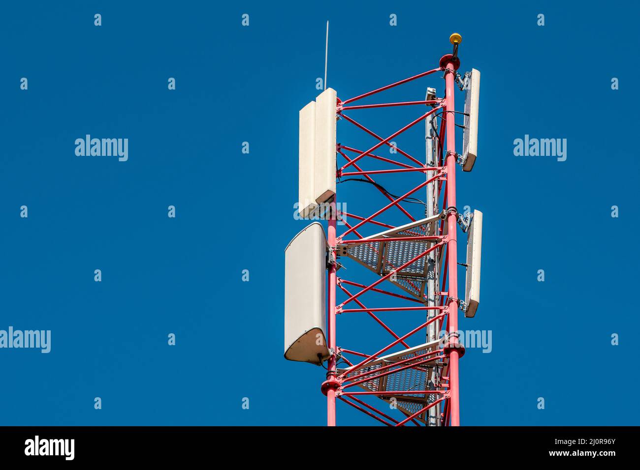 Telecommunication tower with antennas Stock Photo - Alamy
