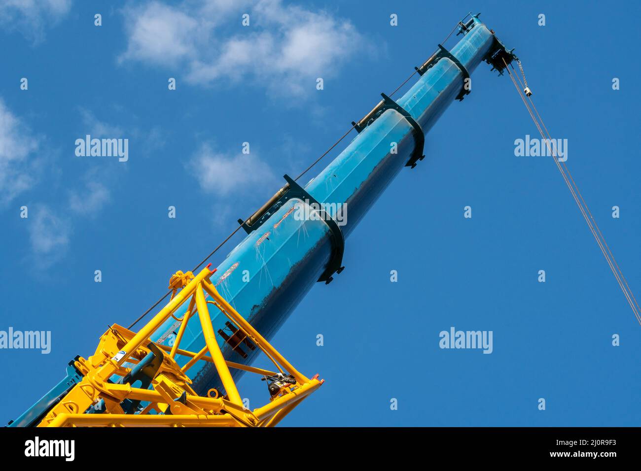 Mobile construction crane boom Stock Photo - Alamy