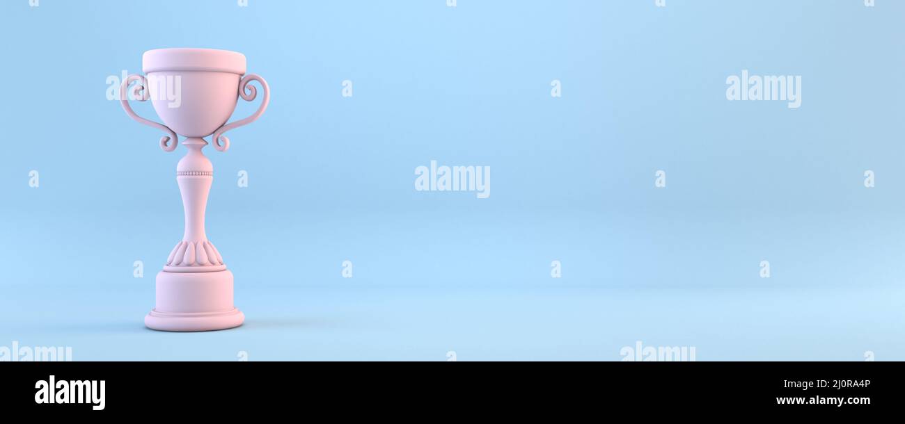 Pink winner trophy award 3D Stock Photo - Alamy