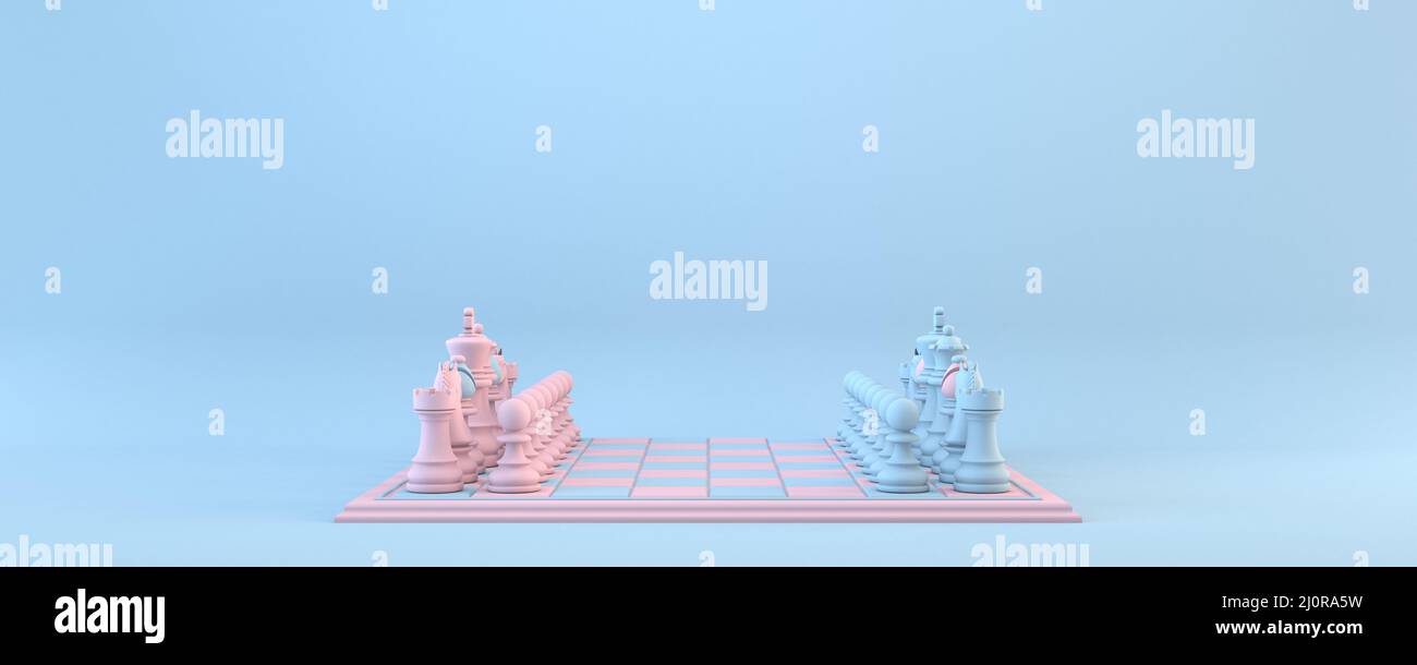 Chess board Side view 3D Stock Photo - Alamy