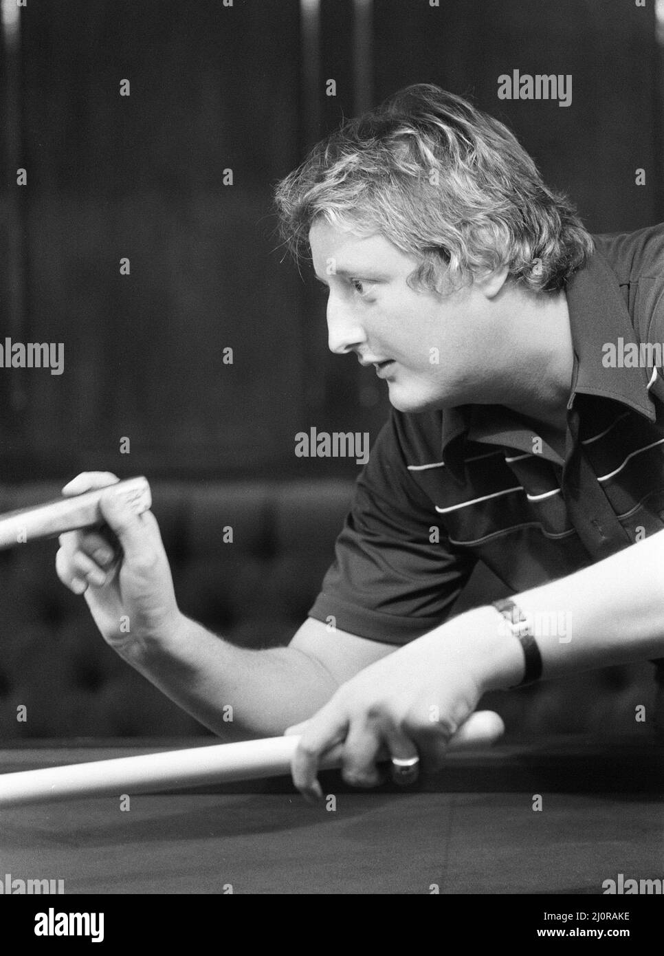 British dart player Eric Bristow pictured at the pub, enjoying a game ...
