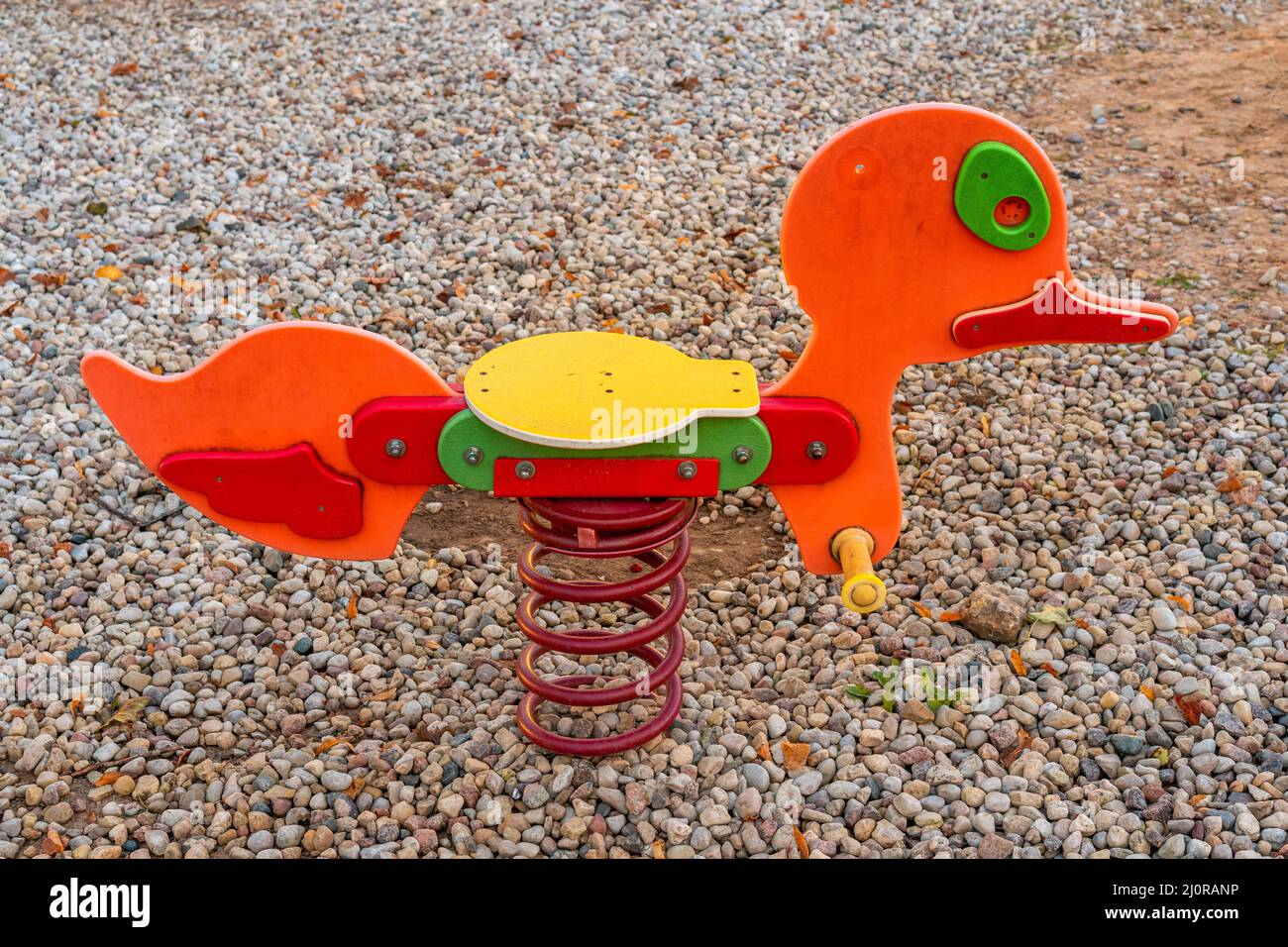 Rocking duck in the playground Stock Photo - Alamy
