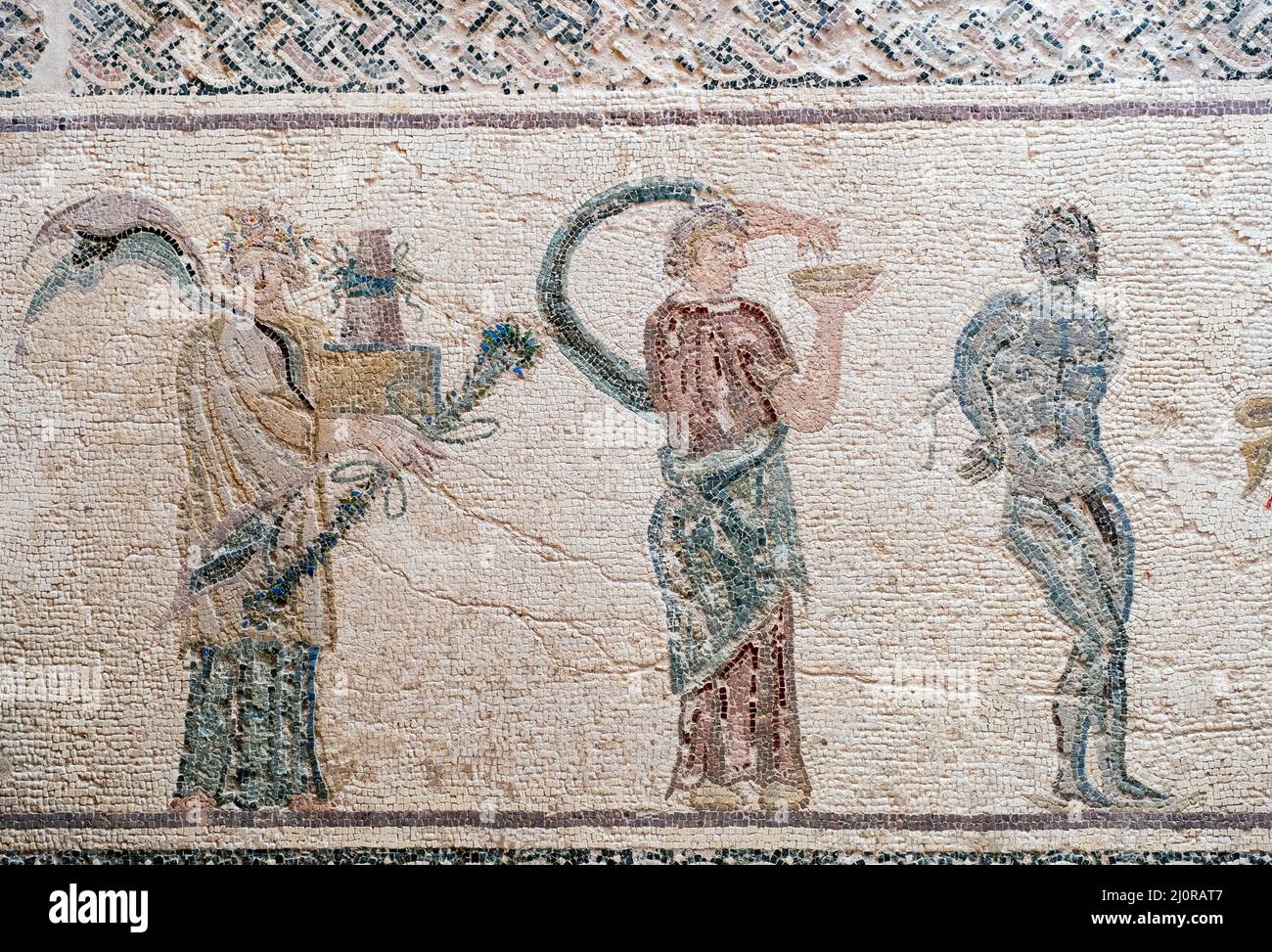 The House of Dionysus mosaics, Paphos Archaelogical park, Cyprus: The ...