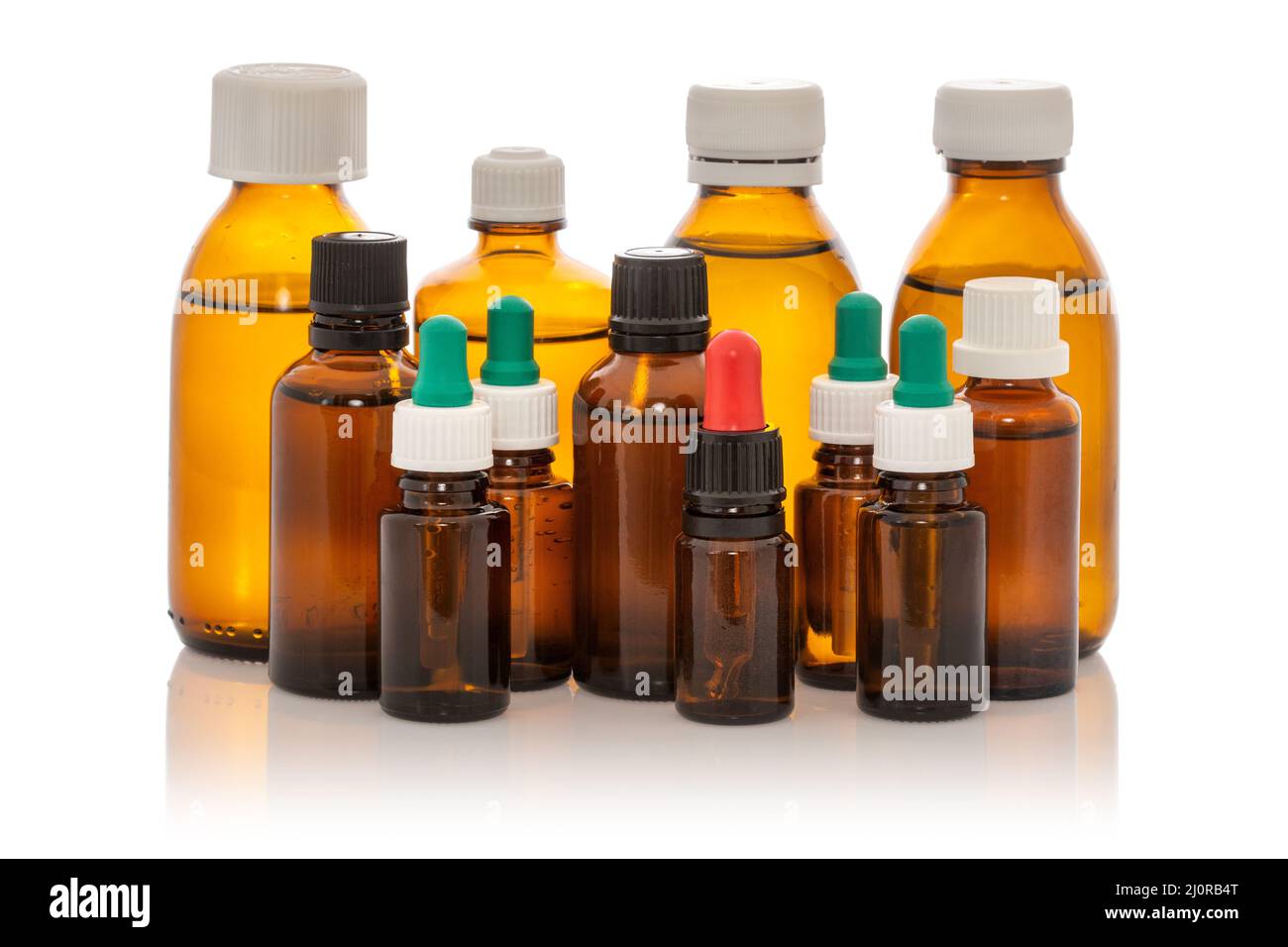 Medicine bottles without labels Stock Photo - Alamy