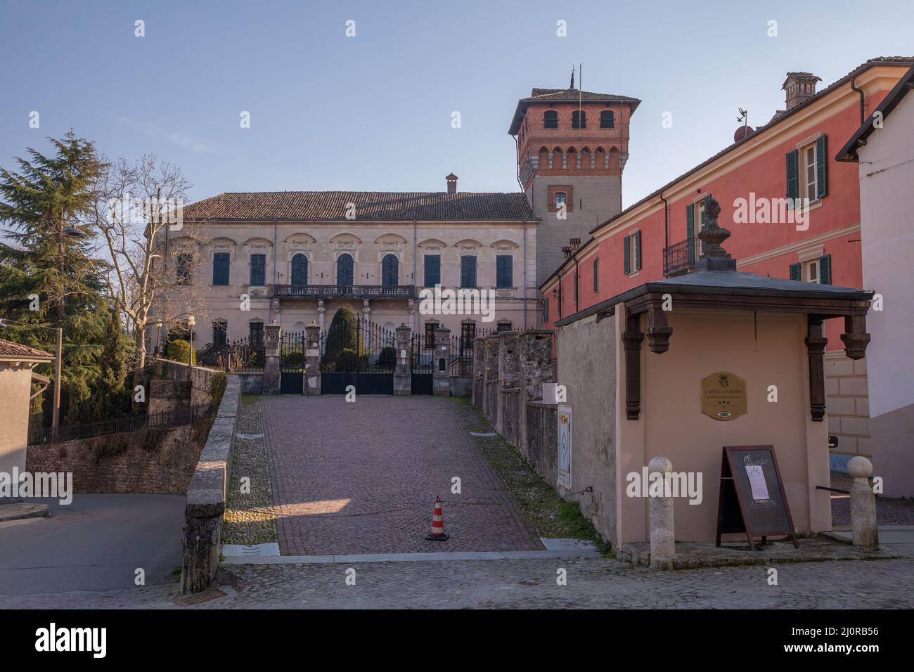 Entrance of castle in Piemonte, Italy Stock Photo - Alamy
