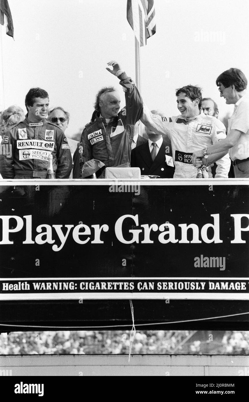 1984 British Grand Prix, Brands Hatch, Sunday 22nd July 1984. Our Picture Shows ... race winner ...