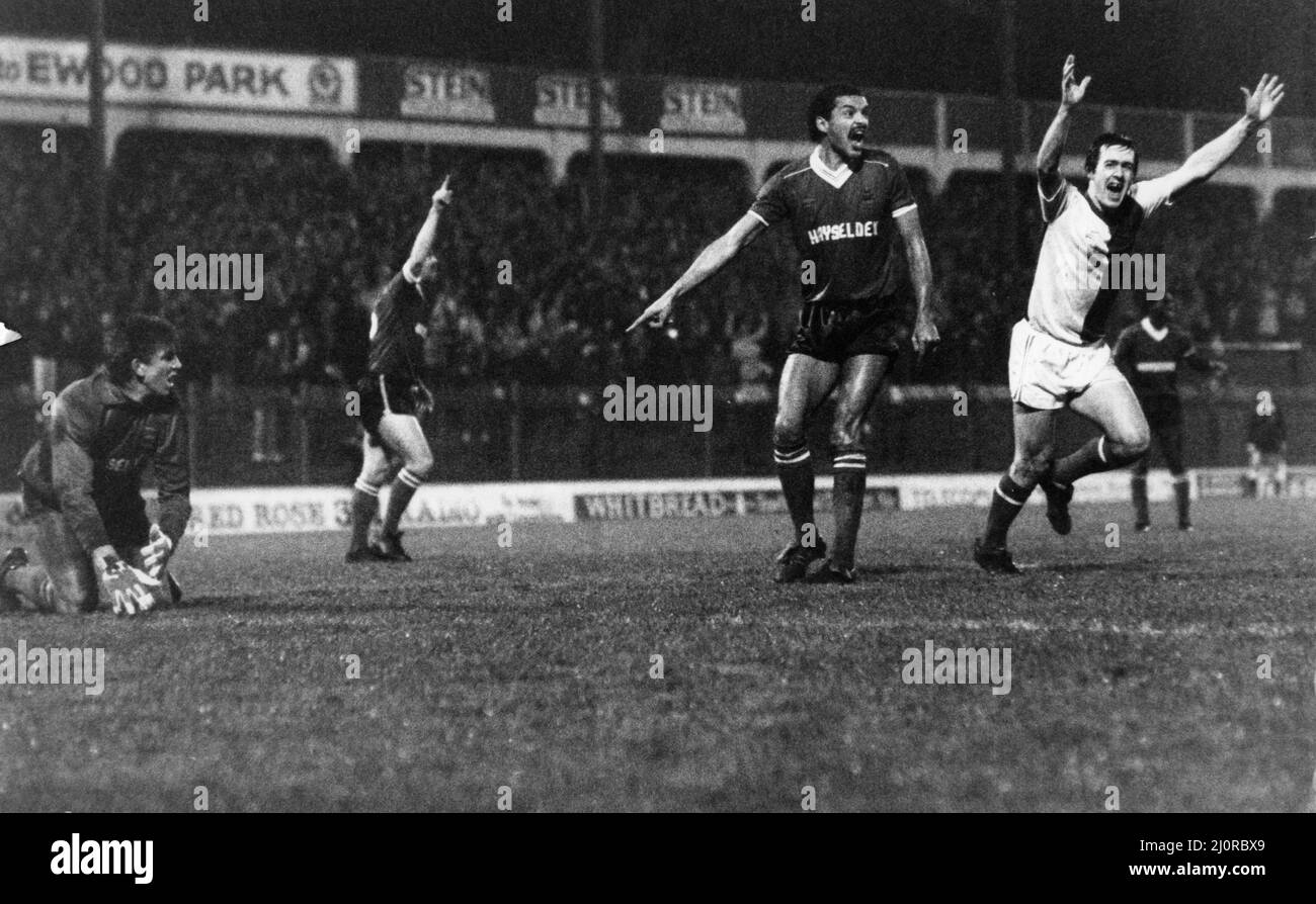 Simon Garner Blackburn Rovers football player celebrates after scoring ...